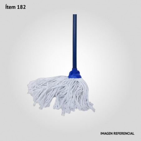 Mopa para piso con mango de madera